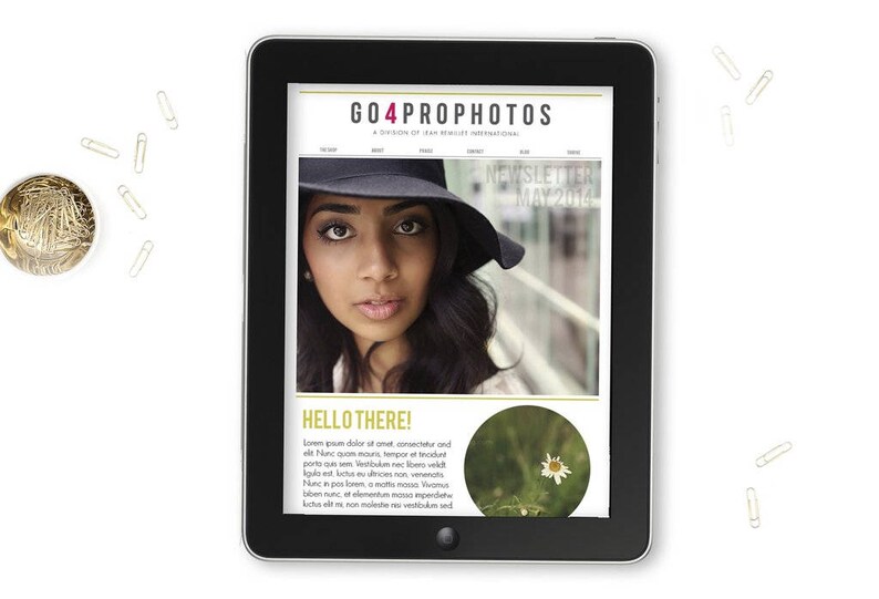 Newsletter Template Design PSD for Professional Photographer - Instant ...