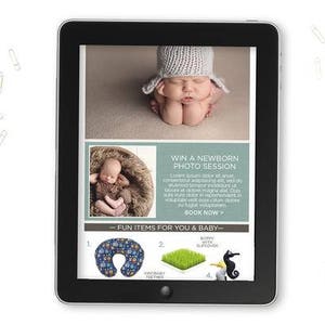 Newsletter Template Design PSD for Professional Photographer - Etsy