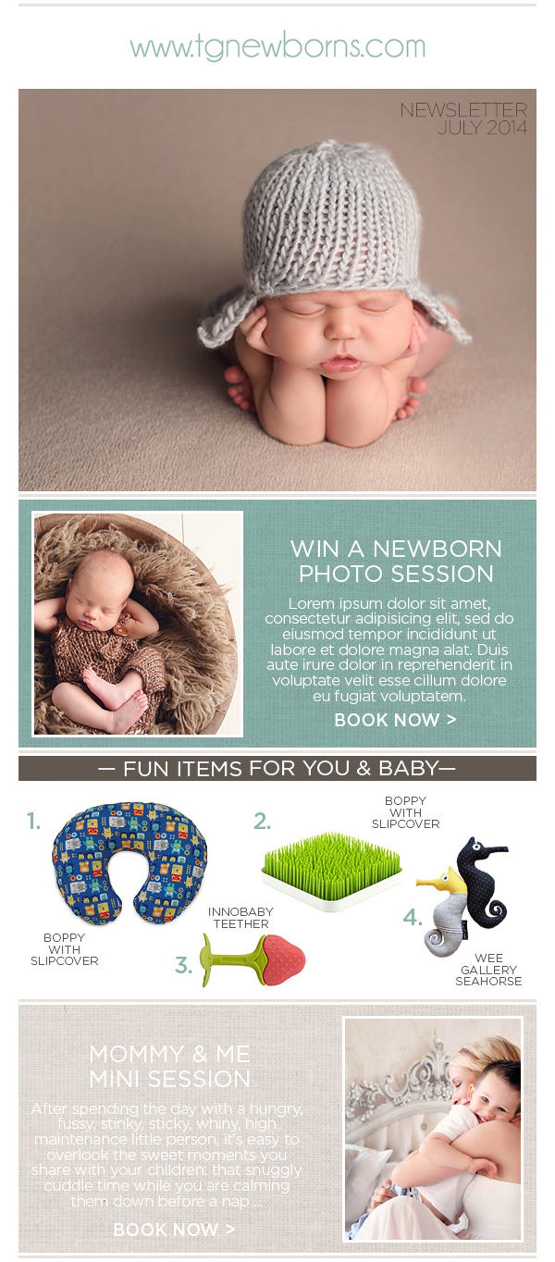 Newsletter Template Design PSD for Professional Photographer | Etsy