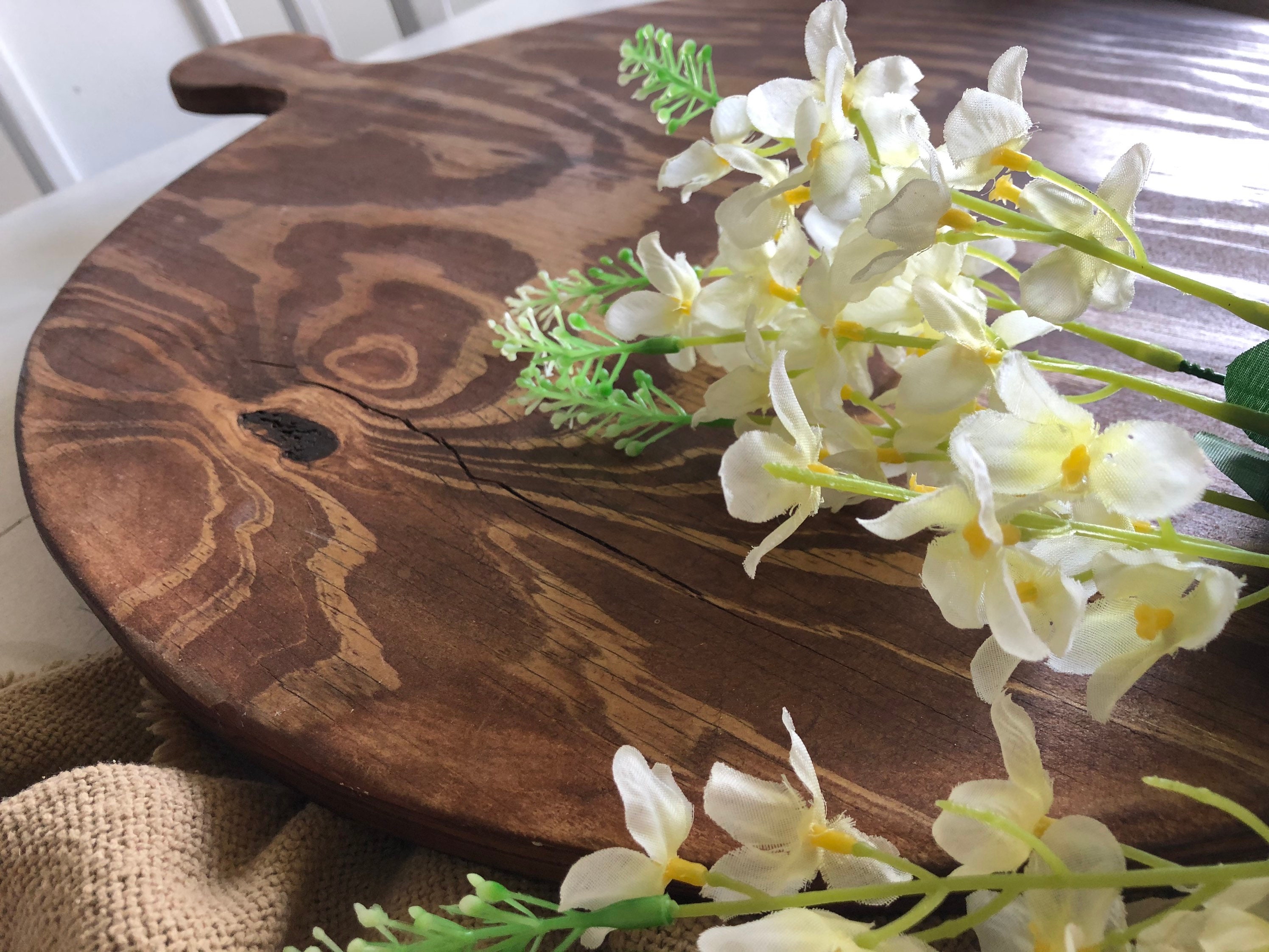Large Bread Board, Circular Bread Board, Serving Platter, Paddle Board ...