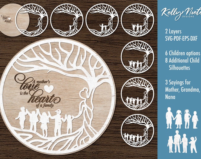 Mother Tree SVG, Tree of Life, Laser Cut File for Glowforge, Cricut ...