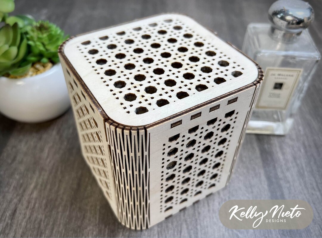 Wooden Gift Box SVG Commercial Laser Cut File Rattan - Etsy