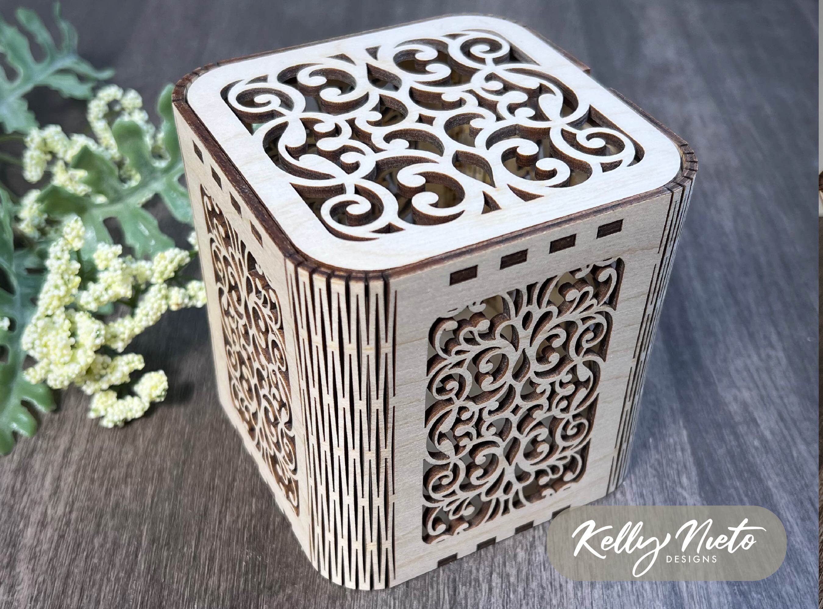 Decorative Wooden Gift Box SVG Commercial Laser Cut File - Etsy