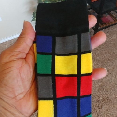 Rubik's Cube Socks Fun Socks for Men Women Adult | Etsy