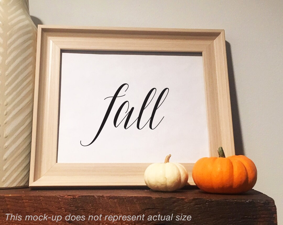8x10, Fall, Digital Download, Calligraphy, Printable Quote, Farmhouse ...
