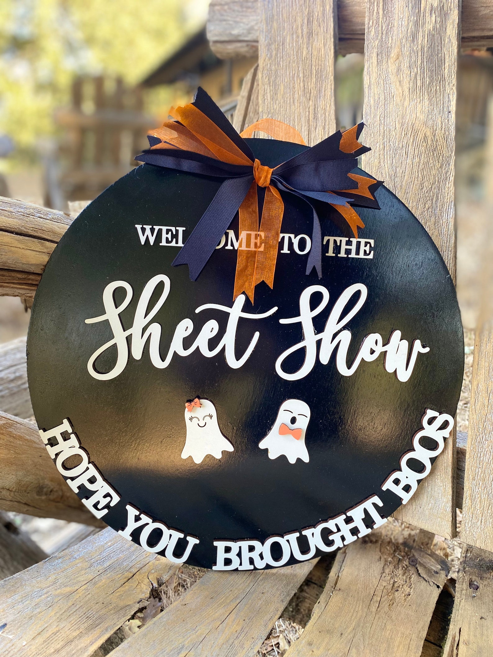 3D Halloween Sign Welcome to the Sheet Show Hope You - Etsy