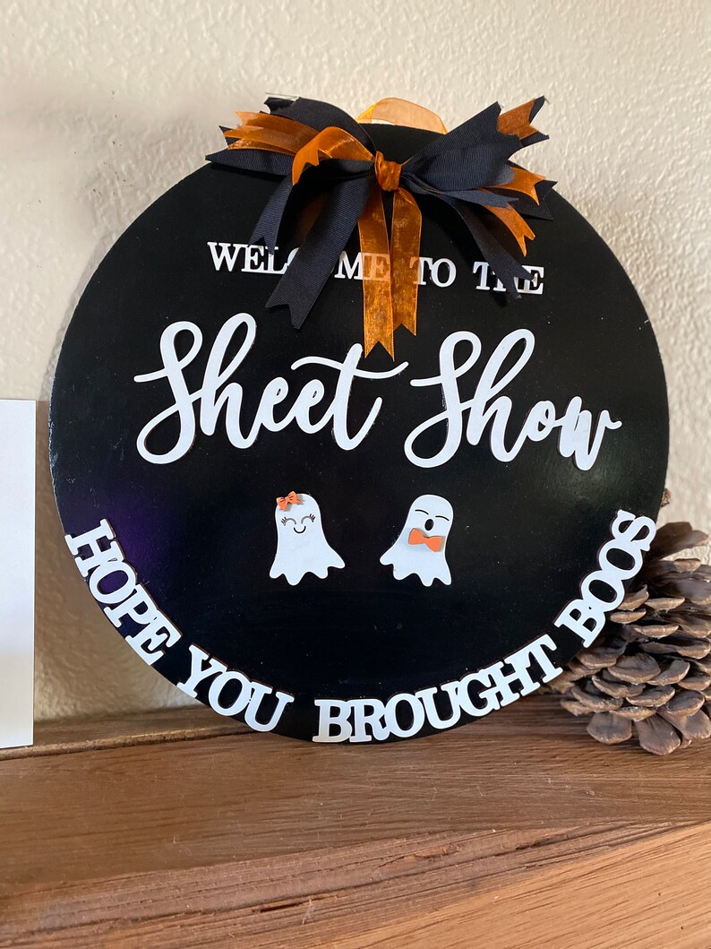 3D Halloween Sign Welcome to the Sheet Show Hope You - Etsy
