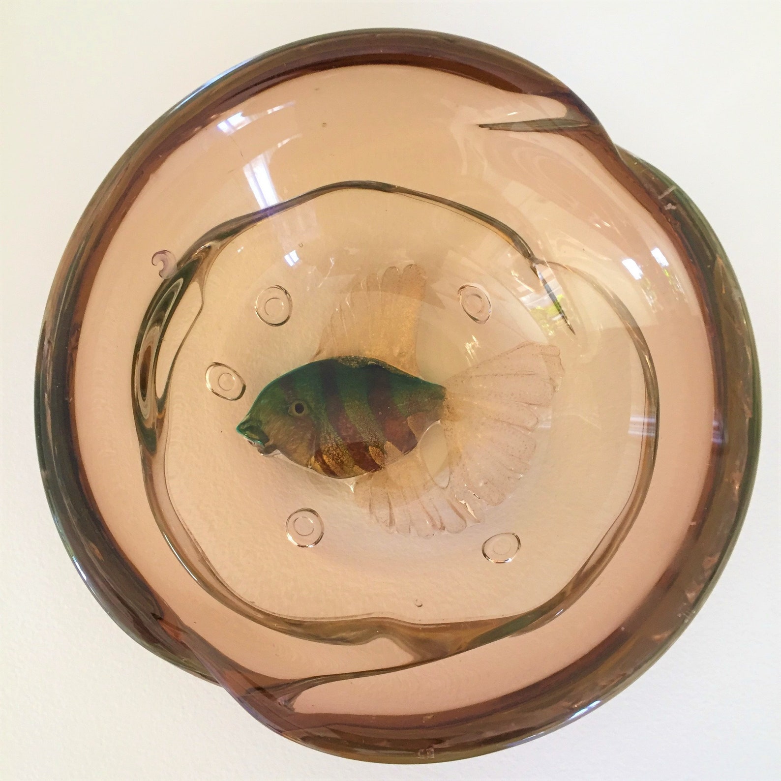 Barbini Aquarium Bowl With Murrine Fish - Etsy