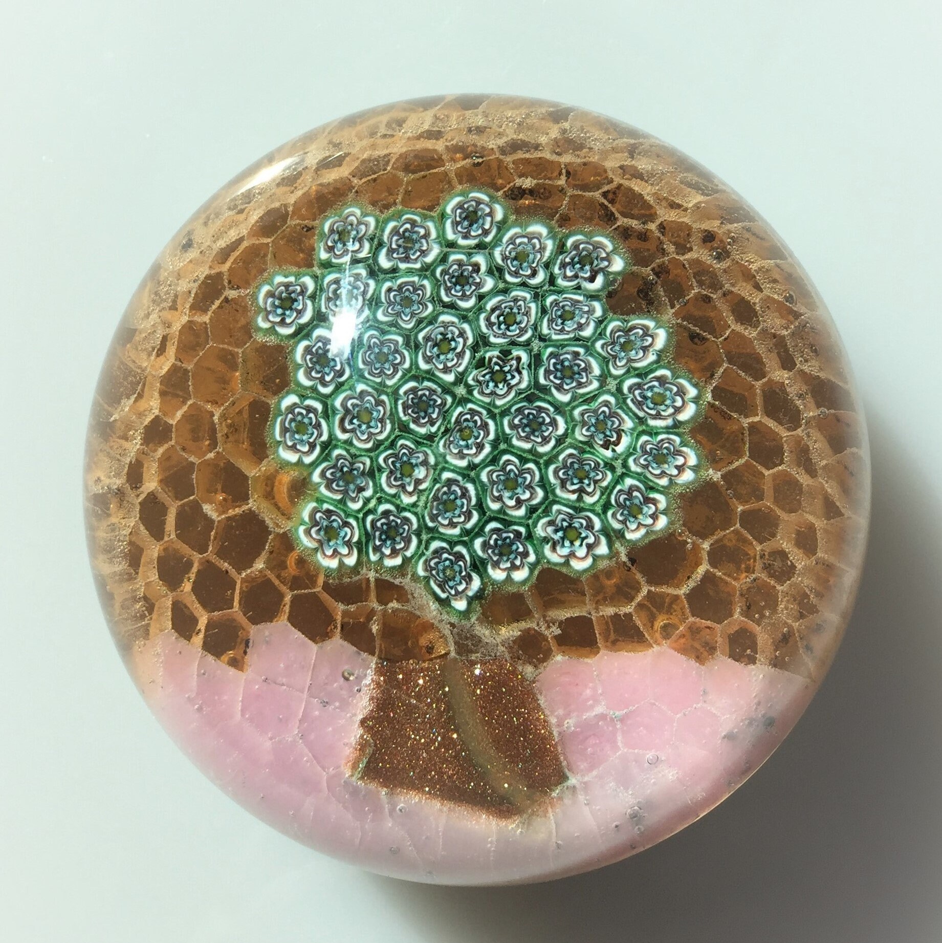 Murano Tree With Honeycomb Glass Paperweight - Etsy