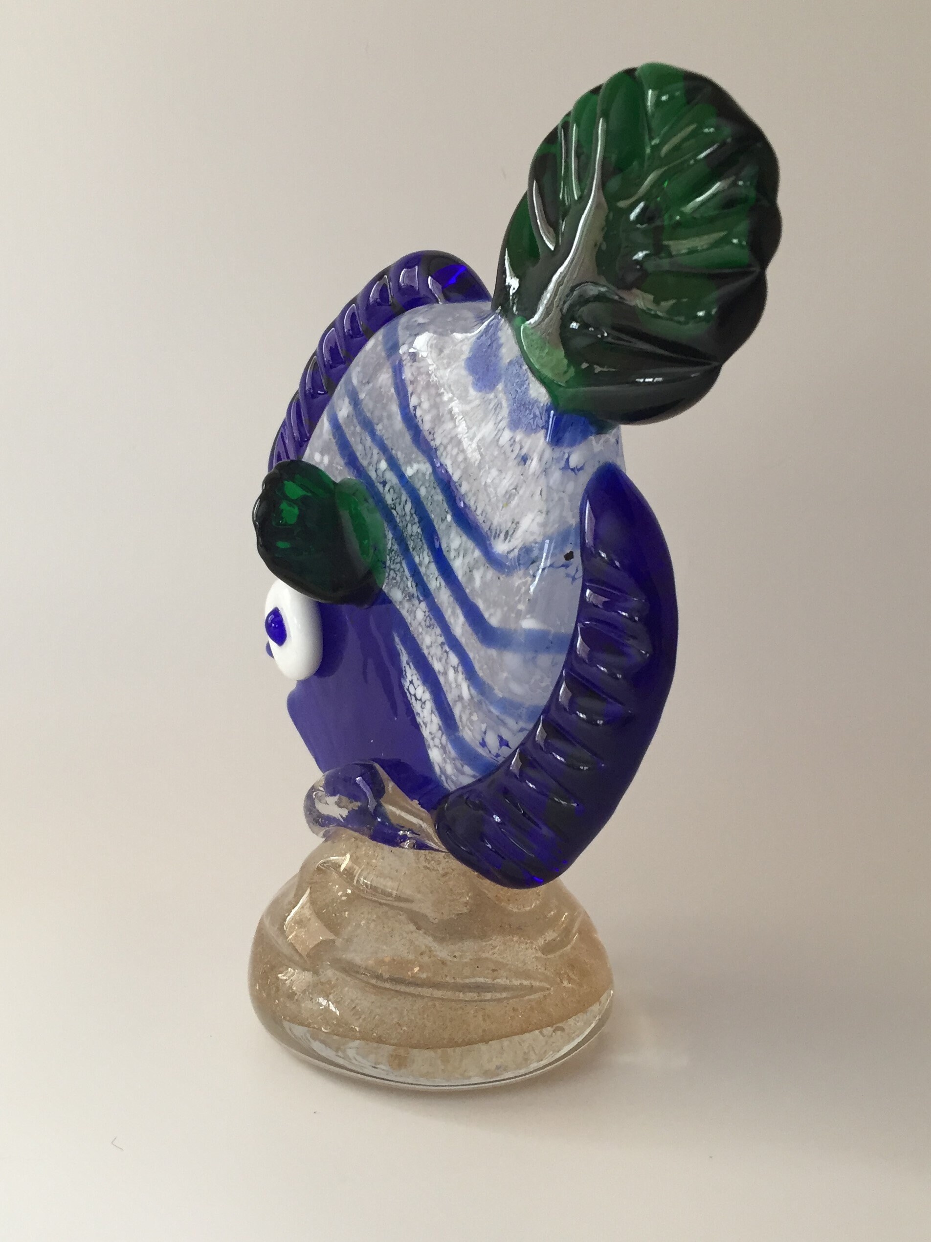 Mid-century Modern Stylized Tropical Fish Murano Art Glass Attr ...