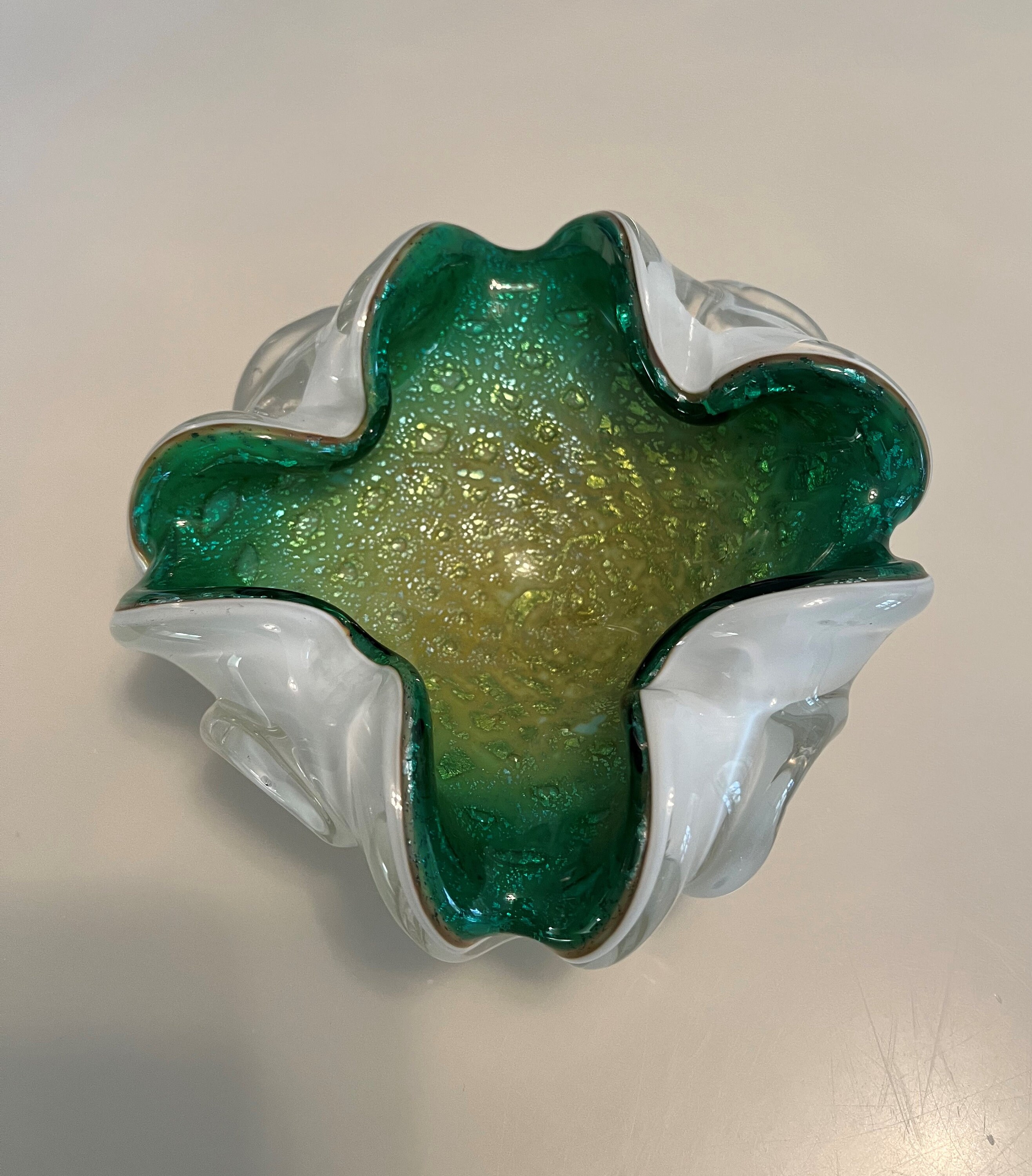 Fratelli Toso Midcentury Murano Glass Bowl With Folded Rim - Etsy