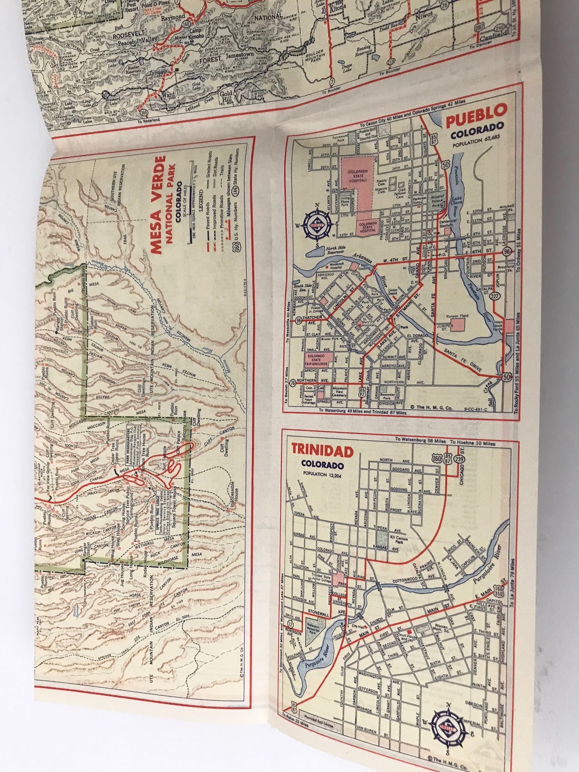 Vintage Map 1950s/60s Colorado Skelly Oil Company Highway Map of ...