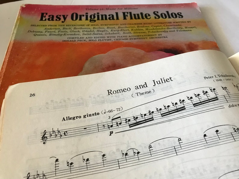 1967 Easy Original Flute Solos Songbook and an Extra Bonus Booklet ...