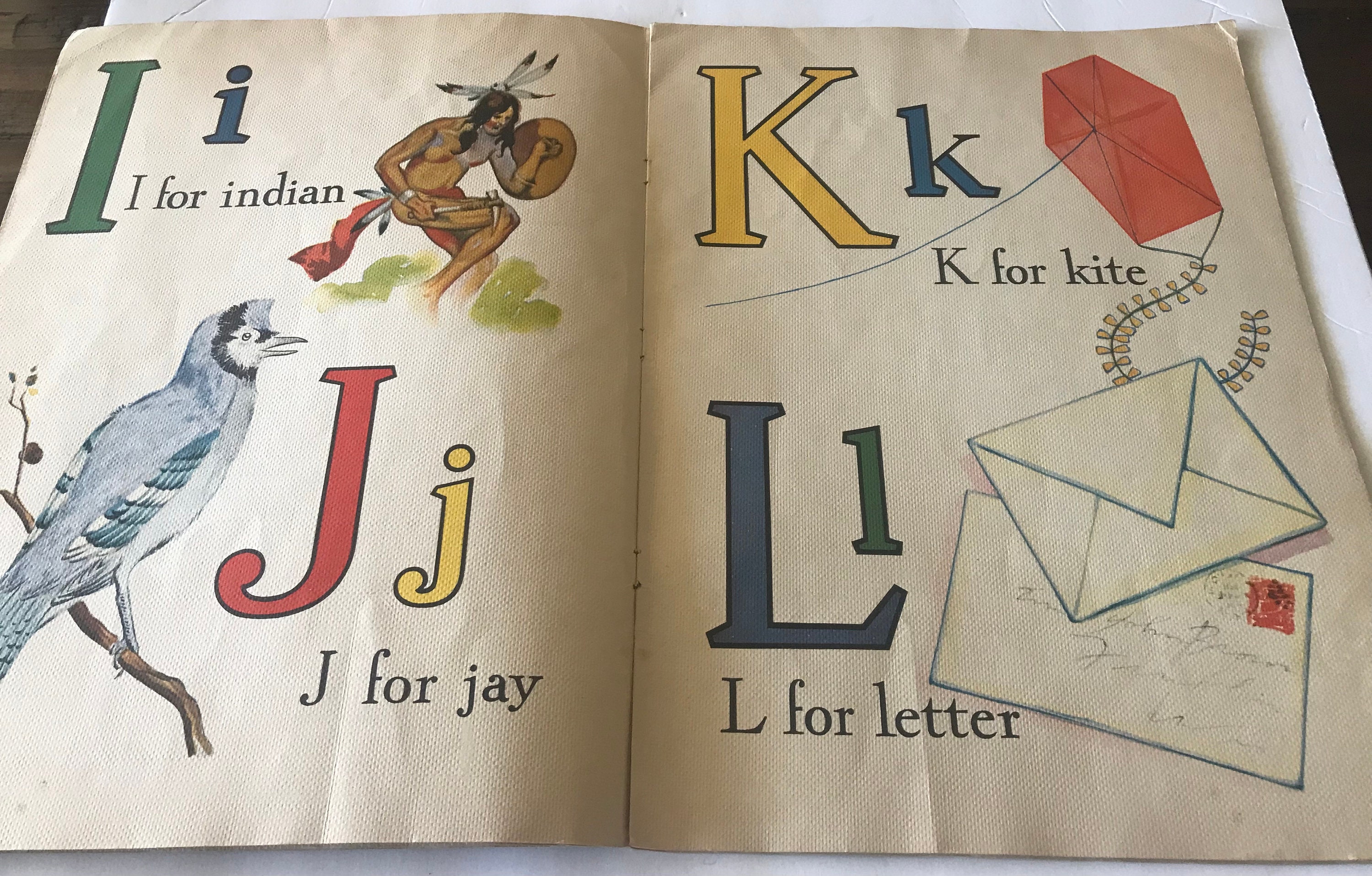 1940s Linen Books ABC Children's Book Gifts for Teachers Classroom ...