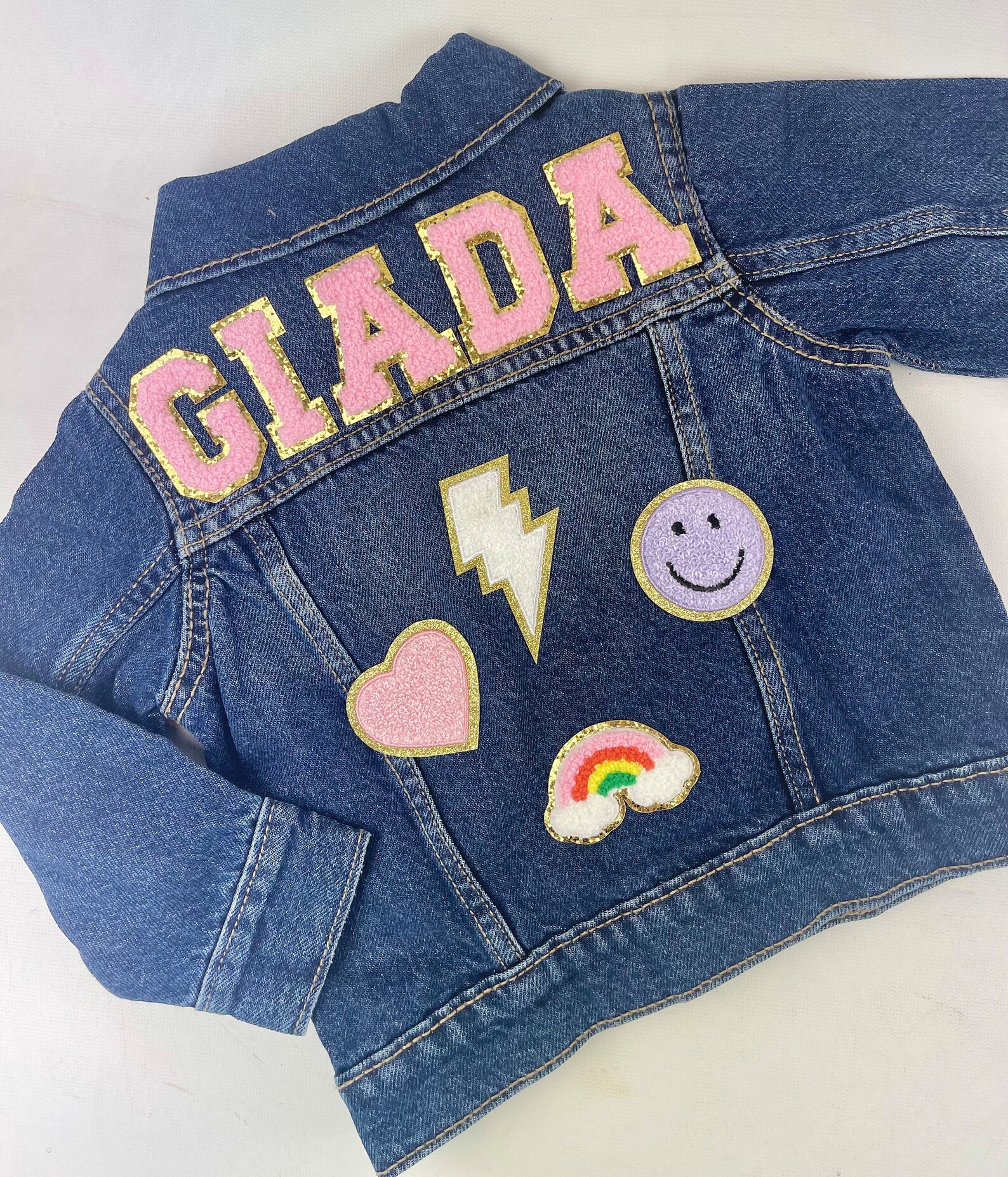 Personalized Custom Jean Denim Name Jacket Chenille Letter - Etsy