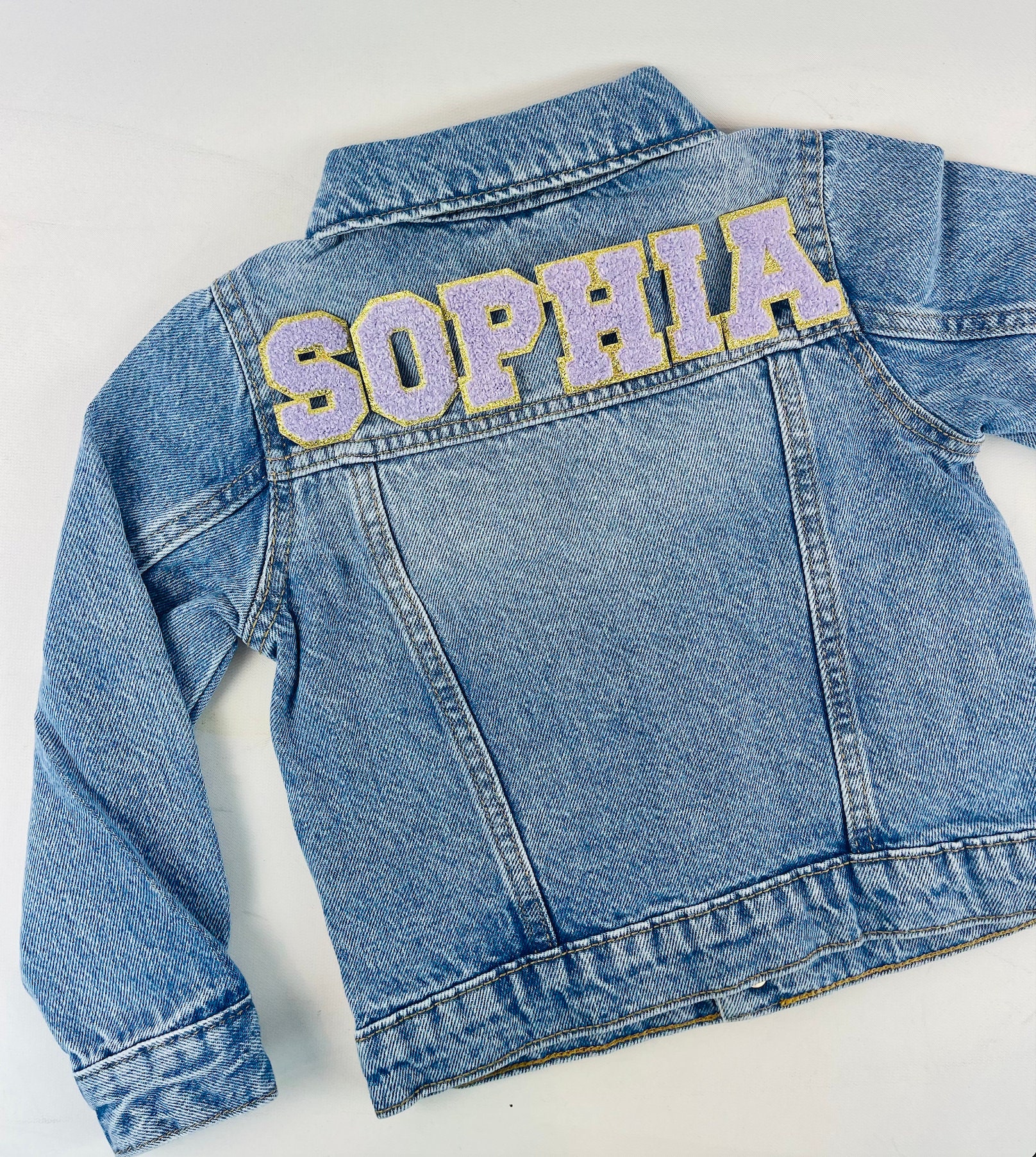 Personalized Custom Jean Denim Name Jacket Chenille Letter - Etsy