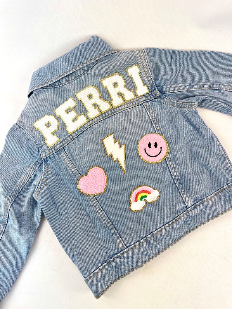 Personalized Custom Jean Denim Name Jacket Chenille Letter - Etsy