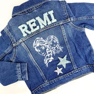 Frozen Elsa Inspired Princess Star Anna Blue Personalized Custom Jean ...