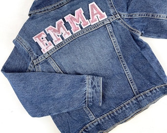 Personalized Custom Jean Denim Name Jacket Chenille Letter - Etsy