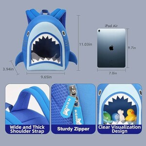 Personalized Custom Name Sports Waterproof Baby Shark Clear Backpack ...