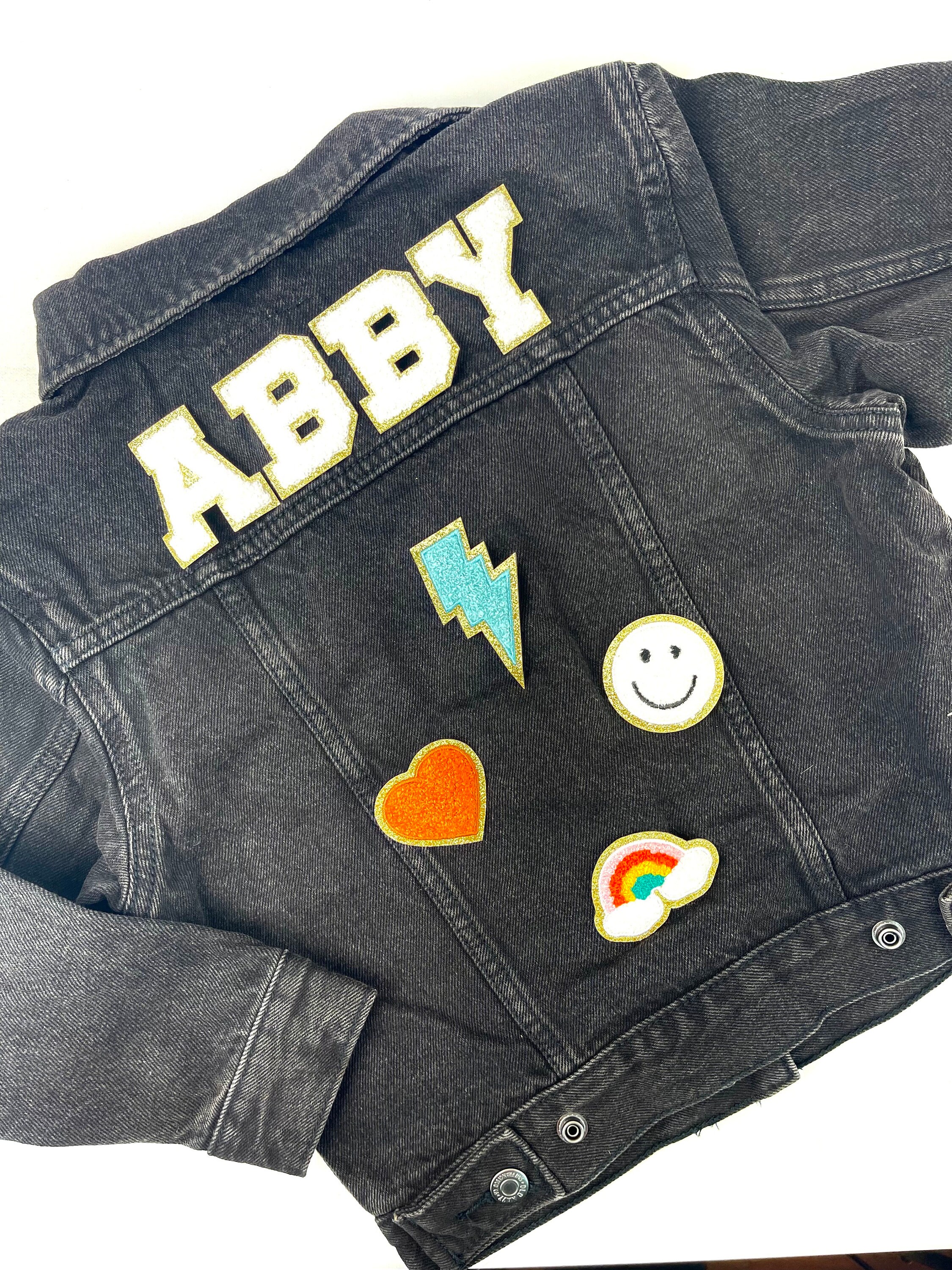 Personalized Custom Jean Denim Name Jacket Chenille Letter - Etsy