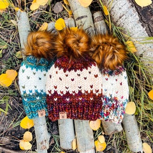 KNITTING PATTERN - Easy Beginner Colorwork Beanie - Super Bulky ...