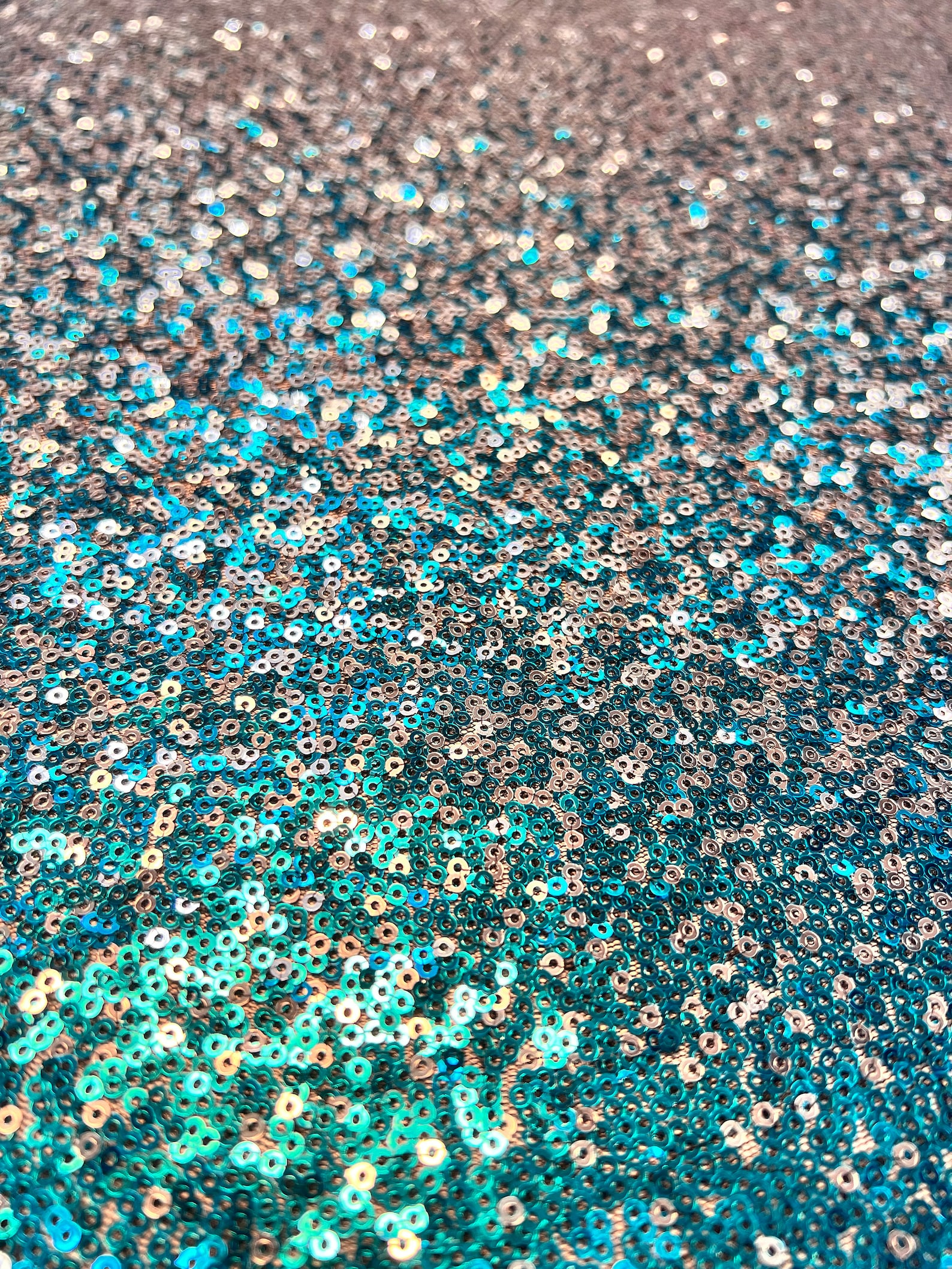 Ombré Sequins Turquoise and Silver Ombré Sequins - Etsy