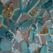 Stretch Sequins Green and Slate Blue Stretch Sequins Harlequin Block ...