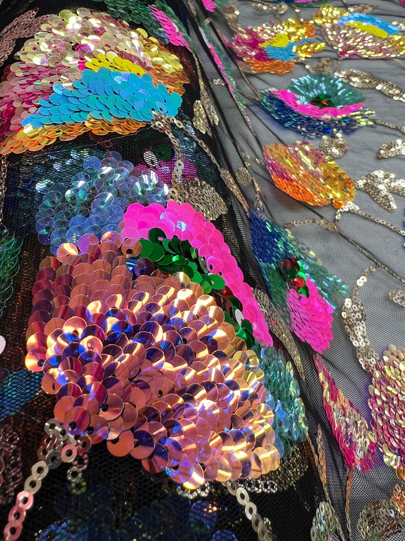 Florescent Sequins Fabric Shinny Sequins - Etsy