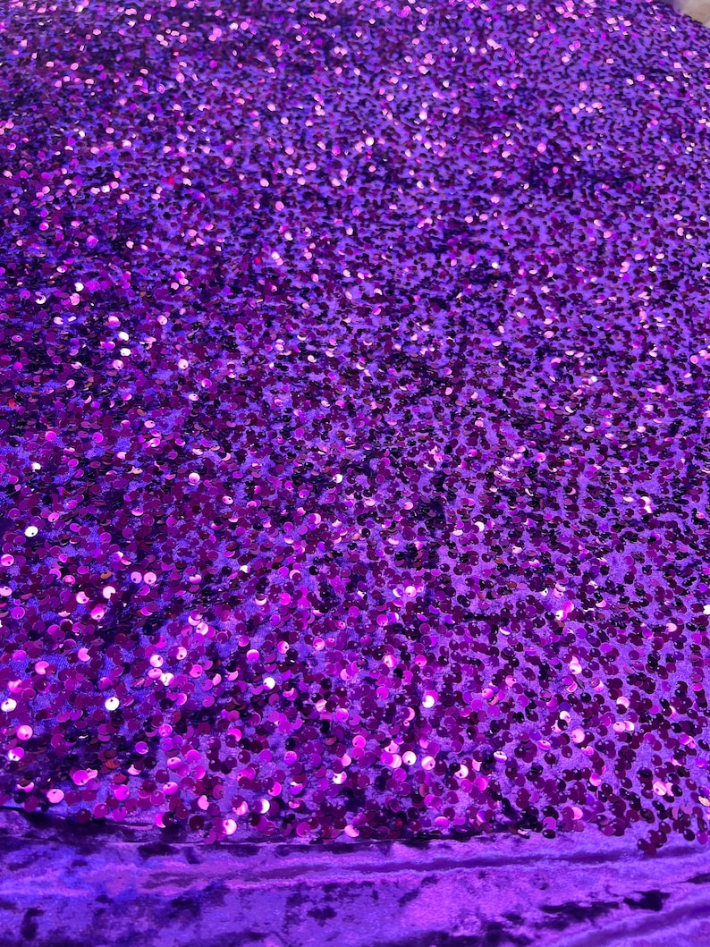 Purple Stretch Velvet Sequins - Etsy
