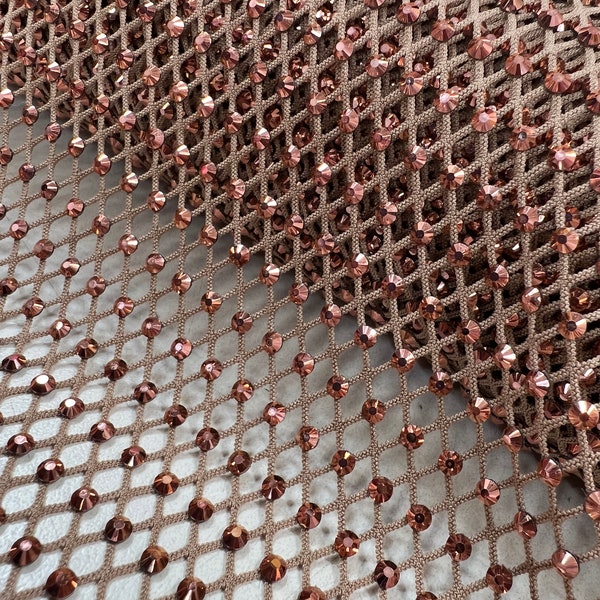 Rhinestone Fishnet Fabric - Etsy