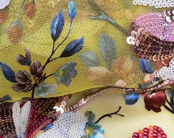 Foil Print Sequins Fabric Pink Color - Etsy