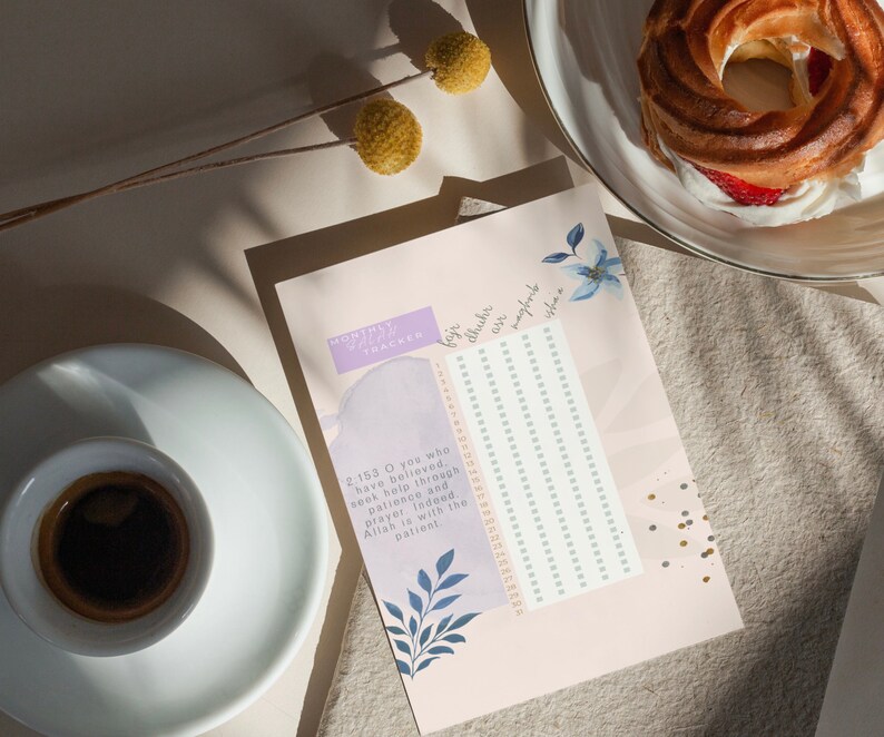 Monthly Salah Tracker, Muslim Prayer Tracker for Ramadan - Etsy