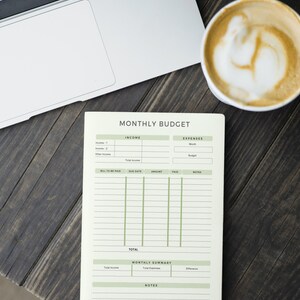 Monthly Budget Planner Tracker, Expenses Tracker, Perfect for Adulting ...