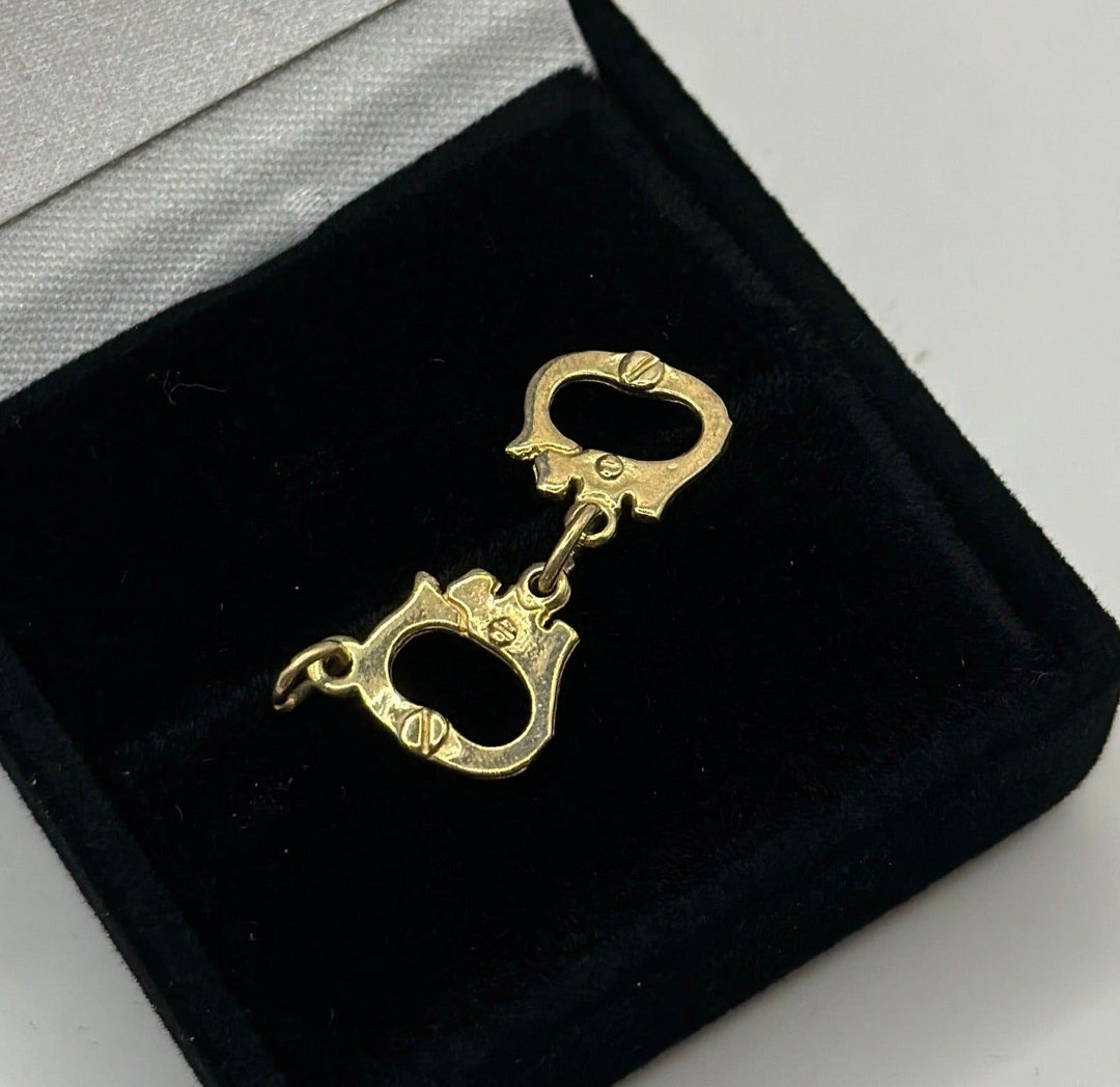 9ct Gold Charm Handcuffs - Etsy