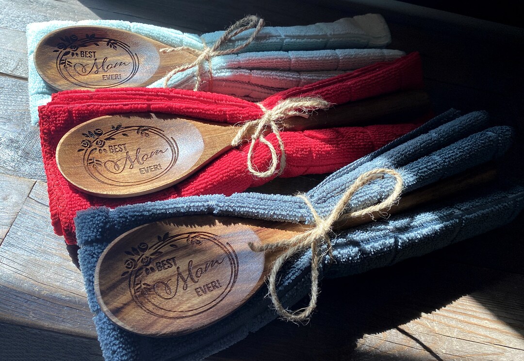 Personalized Wooden Spoon Gift Set for Mom, Mother's Day Engraved ...
