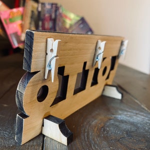 Scratch Card Lottery Ticket Holder, Solid Wood Scratch Card Holder ...