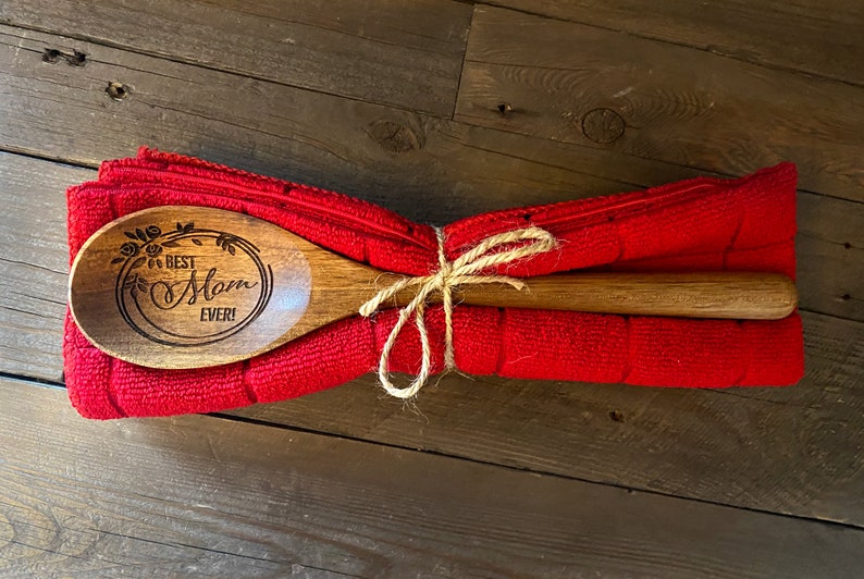 Personalized Wooden Spoon Gift Set for Mom, Mother's Day Engraved ...