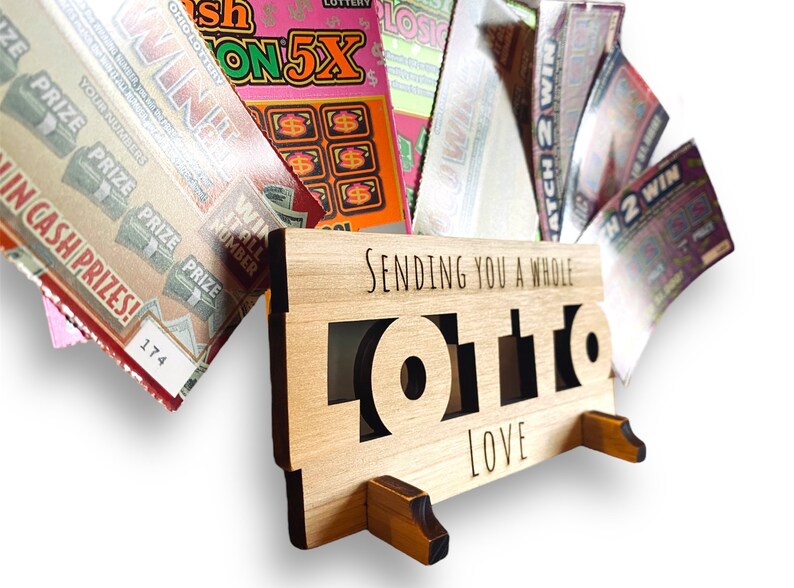 Lottery Ticket Holder, Solid Wood Scratch off Lottery Ticket Holder ...