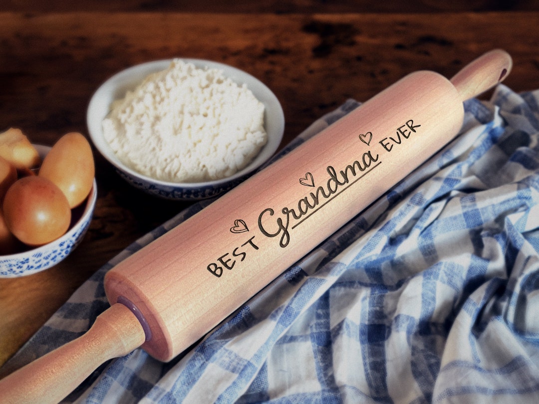 Personalized Rolling Pin, Unique Kitchen Gift for Grandma, Engraved ...