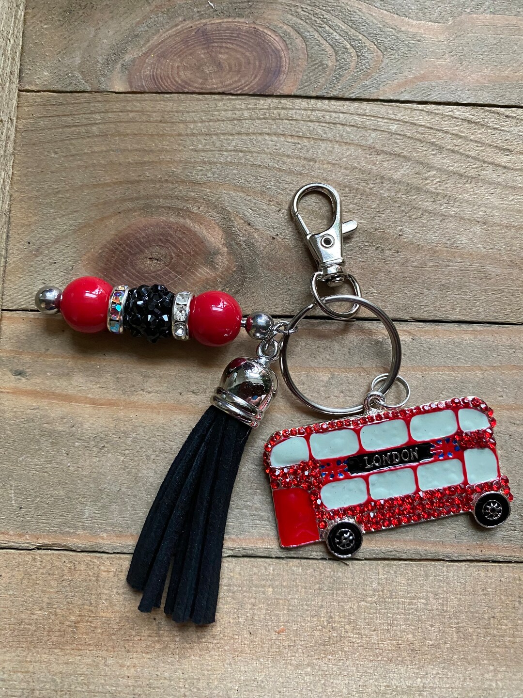 Double Decker Bus Keychain - Etsy