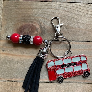London Double Decker Bus Keychain - Etsy