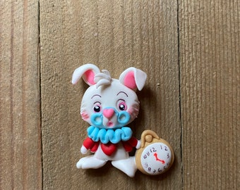 White Rabbit Alice in Wonderland Enamel Lapel Hat Pin - Etsy