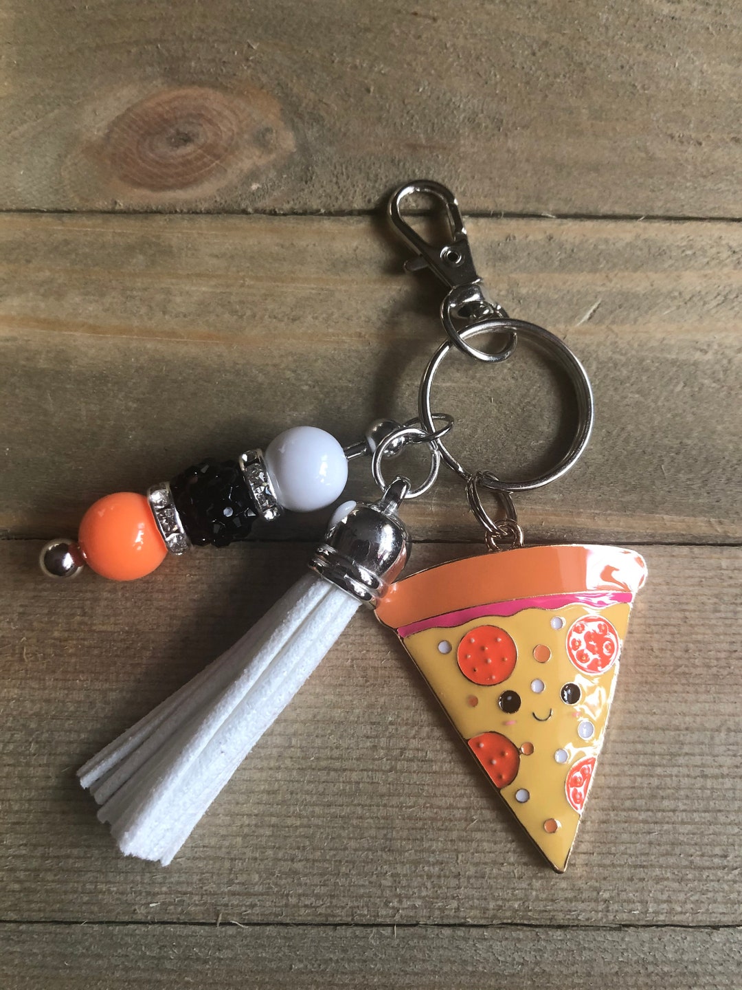 Pizza Keychain - Etsy