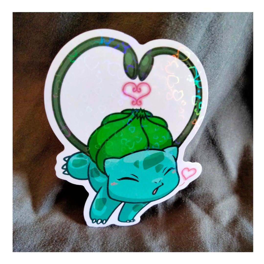 Bulbasaur Loves Me Holo Sticker - Etsy