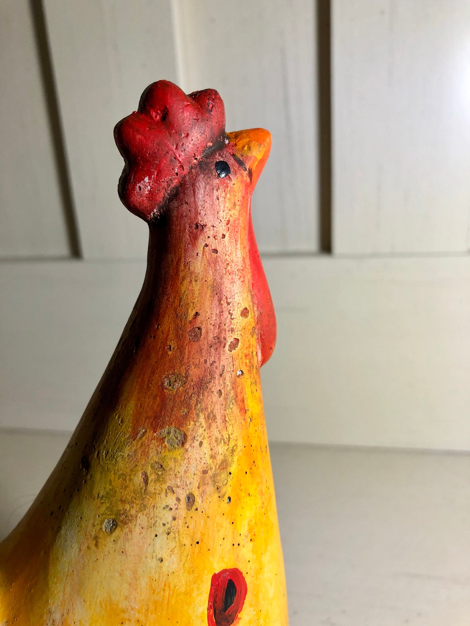 Concrete Chicken Art Home Decor Garden - Etsy