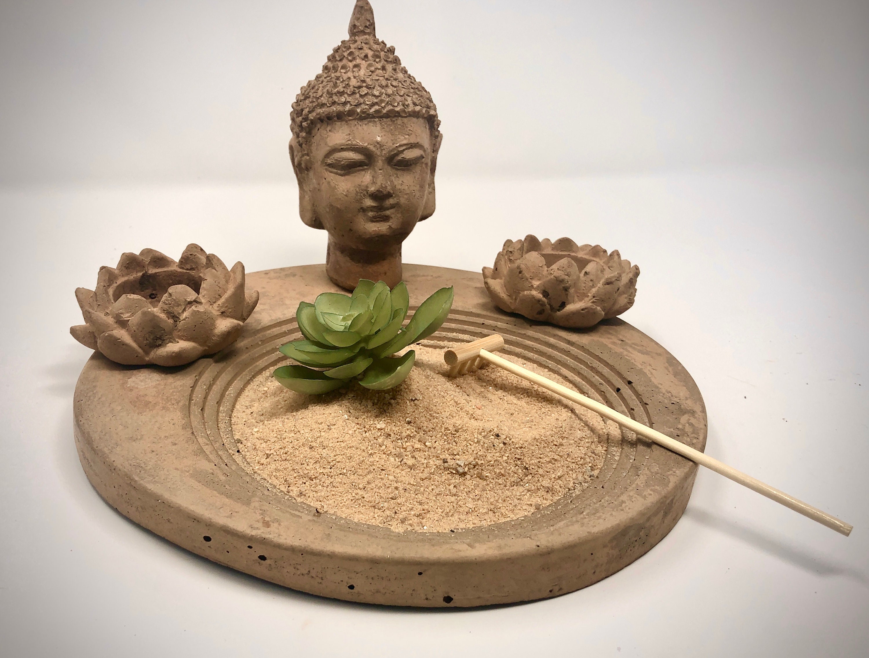 Zen Garden Plate Feng Shui with Rake | Etsy