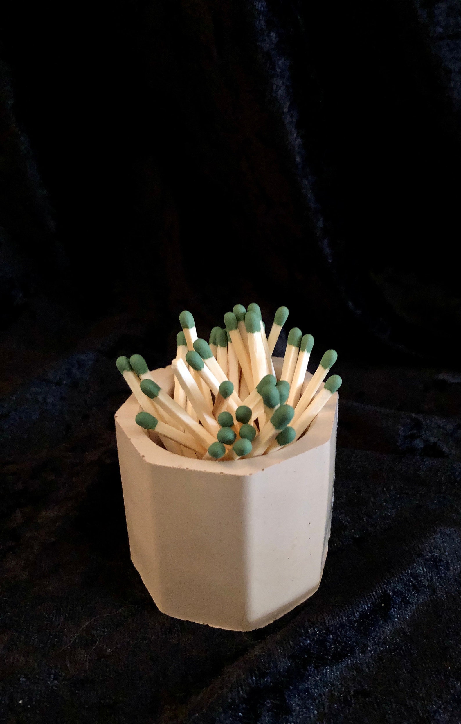 Concrete Match Stick Holder With Strike Pad Utensil - Etsy