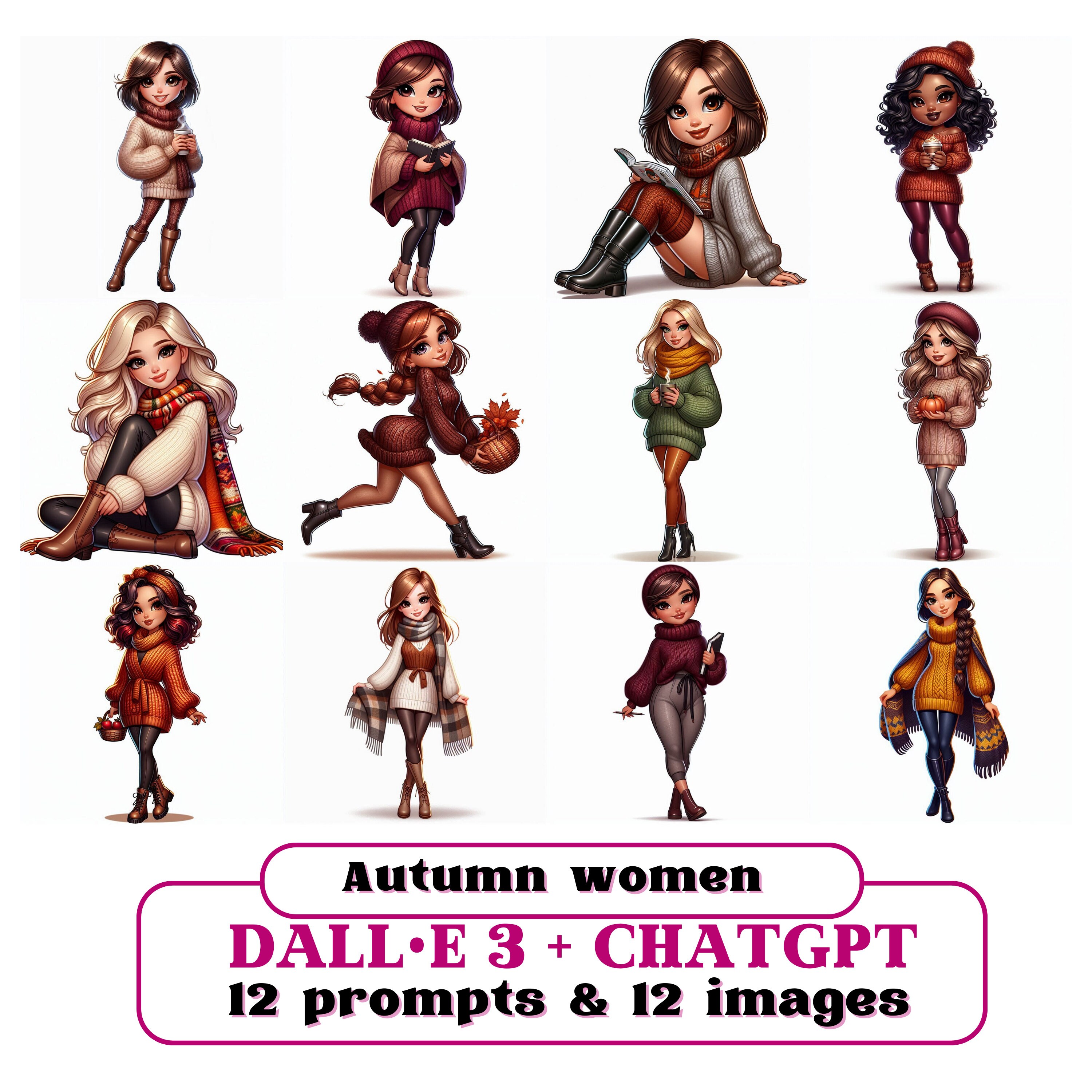 Dalle Prompt, Dalle 3 Prompt, Dalle 3 Prompts, Chatgpt Prompt, Chibi Prompt, Customizable ...