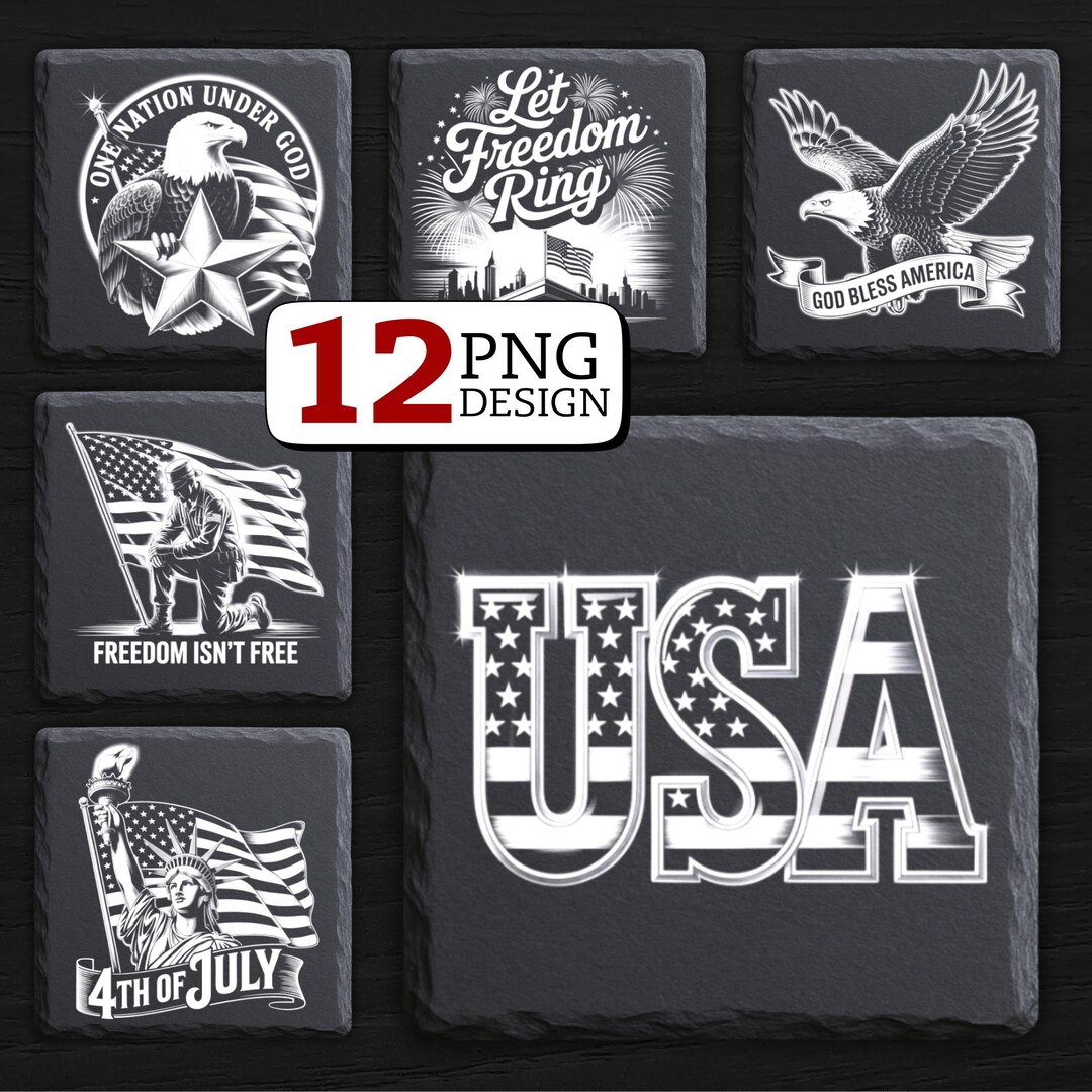 4th of July Patriotic Emblem PNG Bundle – 12 USA Badge Designs With ...